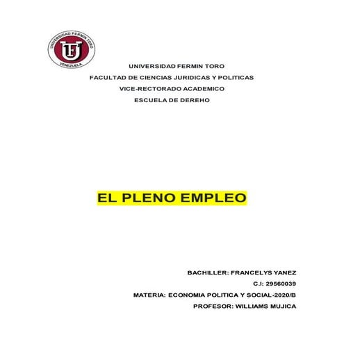 Pleno empleo | DOCX