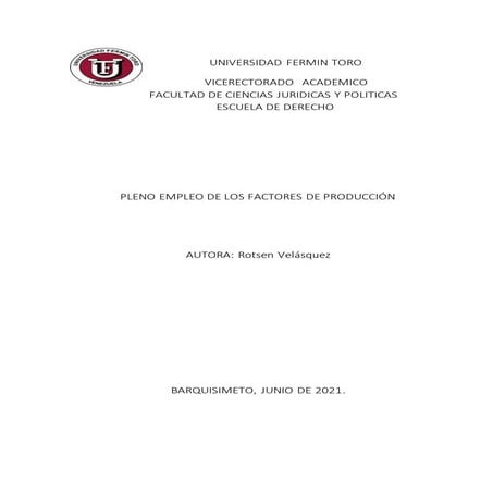 Pleno empleo | DOCX