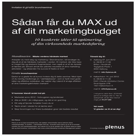 Plenus invitation onepage | PDF