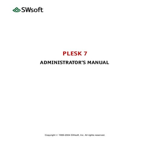 PLESK 7 | PDF