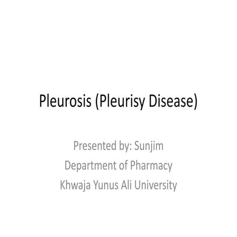 Pleurisy | PPTX