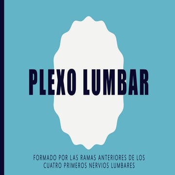 Plexo lumbar | PPTX