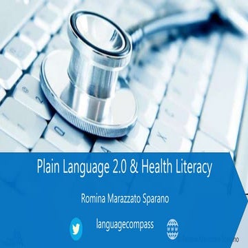 Plain Language and Health Literacy | PPTX