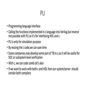 PLI programmable logic interface presentation | PPT