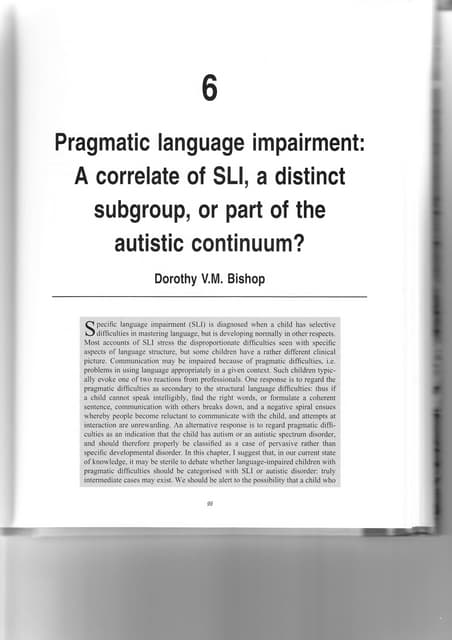 How is specific language impairment identified? | PPT | Brain and Nervous System Disorders ...