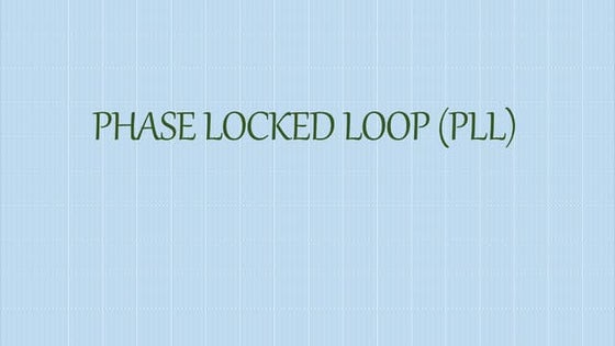 Phase Locked Loop Pll Pptx Digital Audio Computer Software And Applications