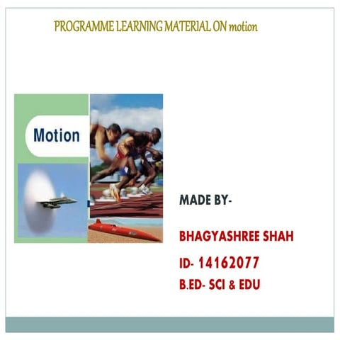 Plm science on motion | PPTX