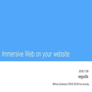 Immersive Web on your website | PDF | Web Development | Internet