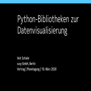 Python-Bibliotheken zur Datenvisualisierung | PDF | 3-D Graphics ...