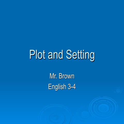 Plot And Setting | PPT