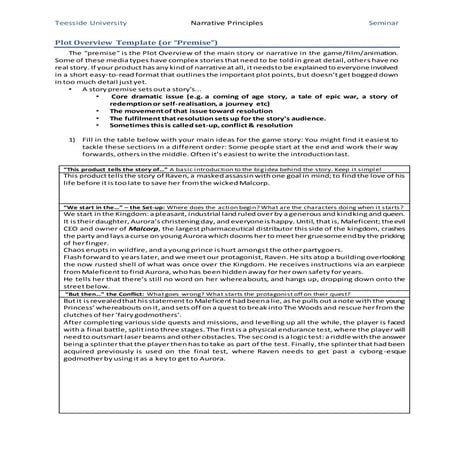 Plot overview template | PDF