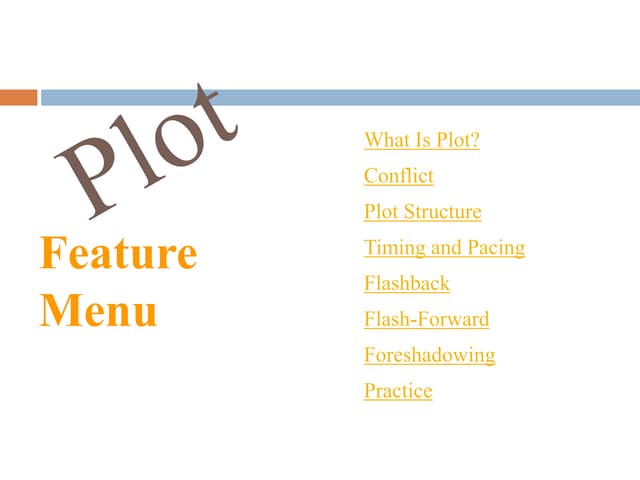 plot, plot structure and types of plot | PPT