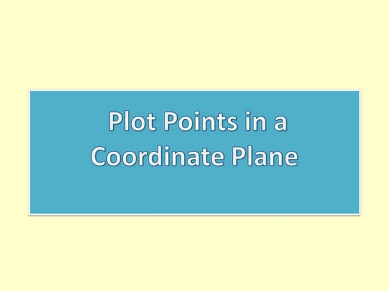 Coordinate Graph1 Ppt