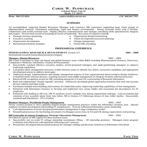 Plowchalk Carol 2008 Resume | DOC