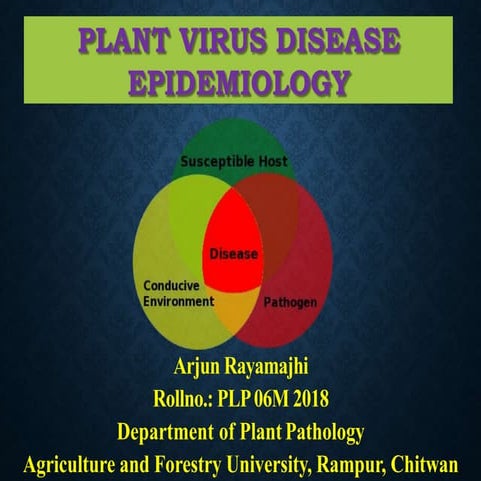 Epidemiology of viral diseases | PPTX