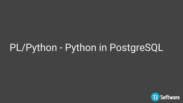 Pl Python Python W Postgre Sql Ppt 9097