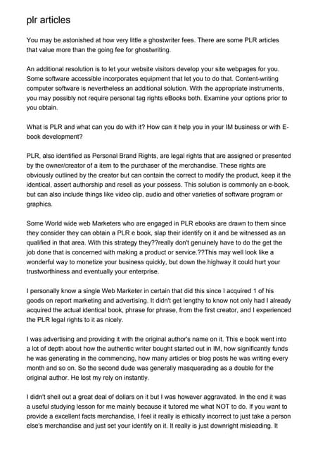 Transform your digital marketing strategy with PLR | PDF | Marketing and Advertising | Business