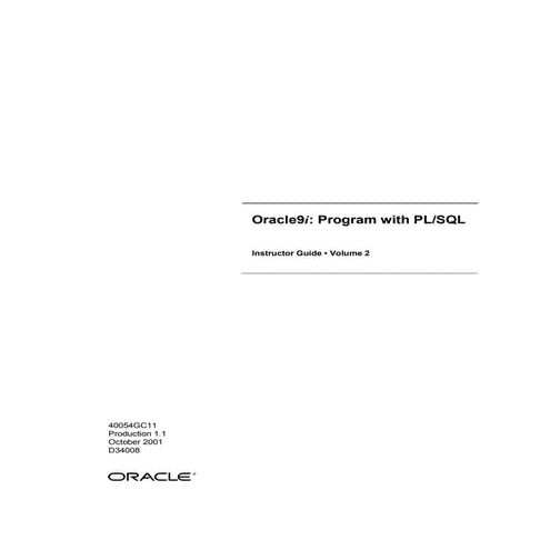 Plsql 9i Vol2 Pdf 