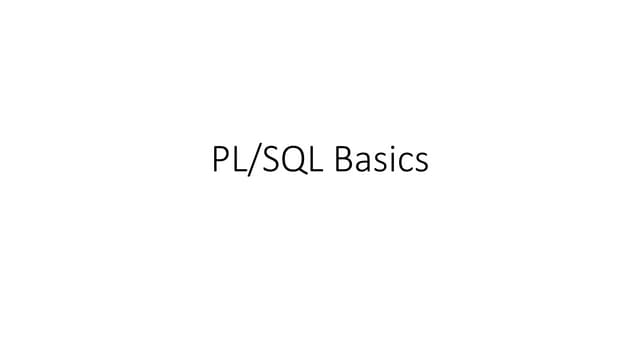 Plsql Notespptx