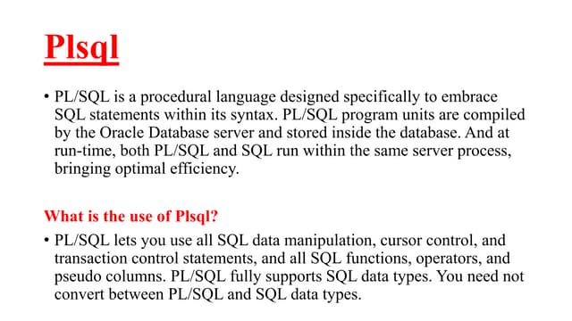 Plsql Pptpptx