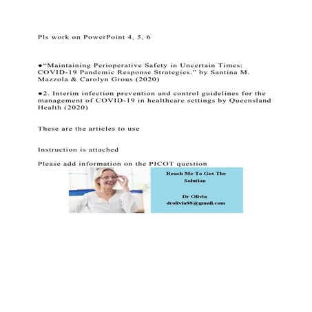 Pls work on PowerPoint 4, 5, 6 Maintaining Perioperative Sa | DOCX