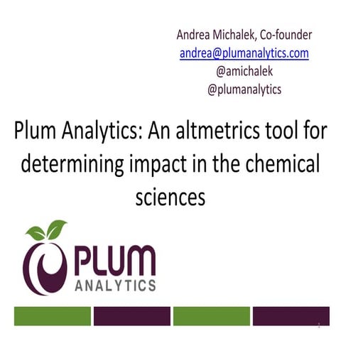 Plum analytics - acs -- 2013-09-09 | PPT