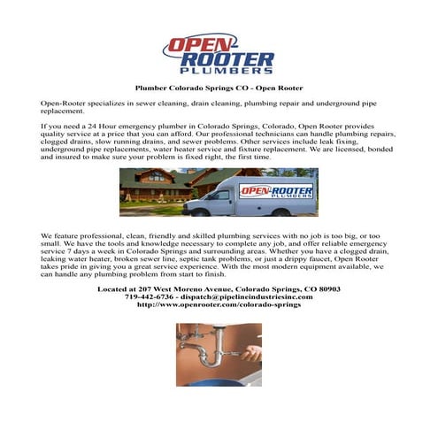 Plumber colorado springs co open rooter | PDF | Home Appliances | Home ...