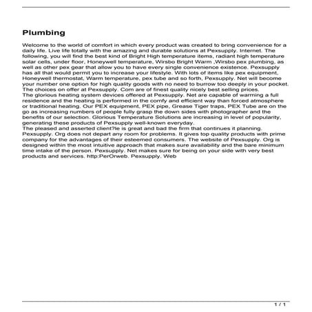 Plumbing | PDF