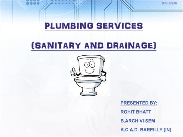 Water distribution system _ Building Utilities - Plumbing and ...PPT-BU ...