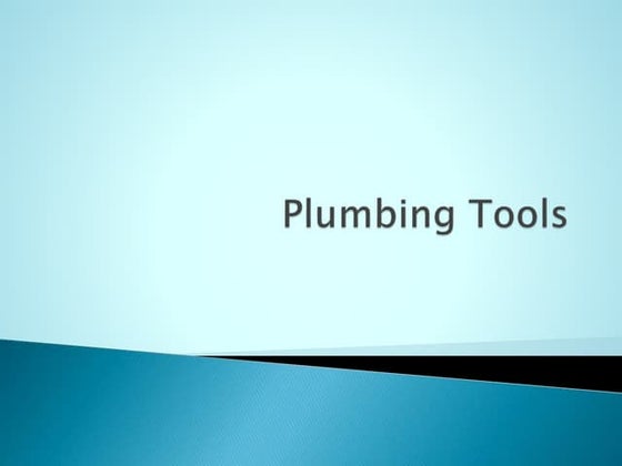 Plumbers hand tools | PDF