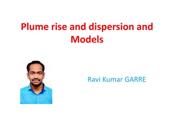 Gaussian Plume Dispersion Model Ppt