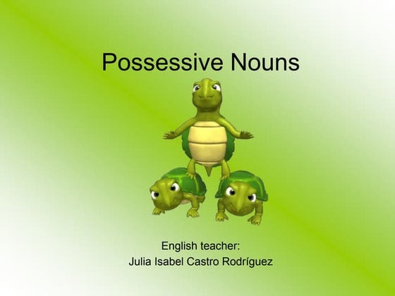 Possessive nouns | PPTX