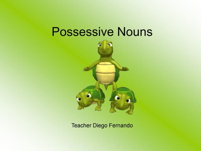 Possessive nouns presentation | PPTX