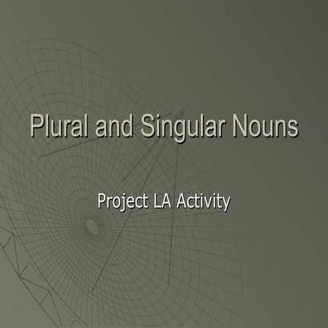 Plural sing nouns | PPT