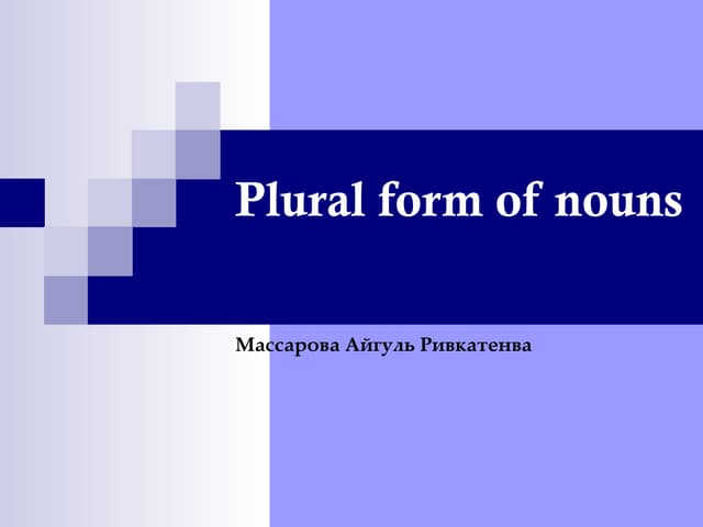 Singular and plural nouns ppt | PPT