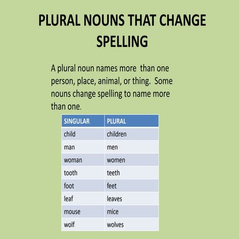 Plural Nouns | PPT