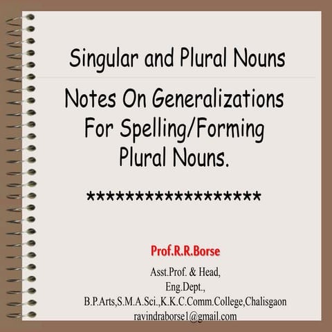 Plural Of Nouns | PPT