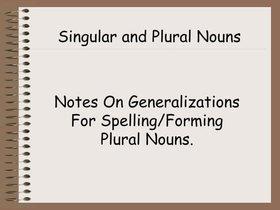 Singular plural | PPT