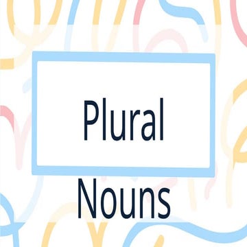 Plural Nouns Review Game Presentation in Blue Yellow Pink Playful Style ...