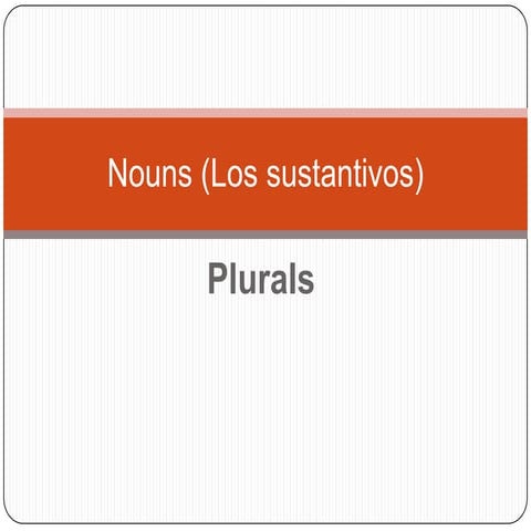 Plural of nouns | PPTX