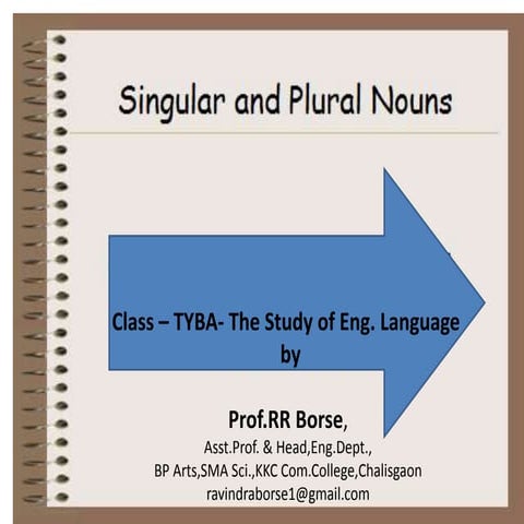 Plural Rules in English | PPTX
