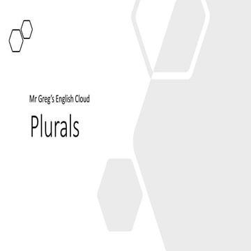 Plurals | PPTX