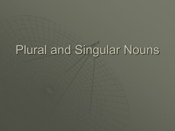 Lesson 7: Singular and Plural Nouns | PPT | Pets