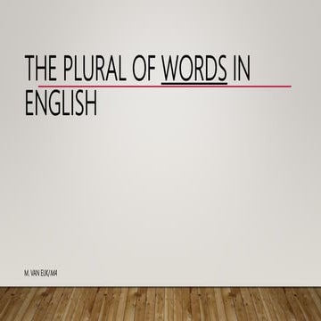 Irregular plural nouns | PPT