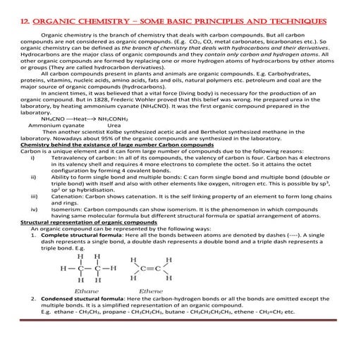 ORGANIC CHEMISTRY FOR CLASS XI CBSE | PPTX