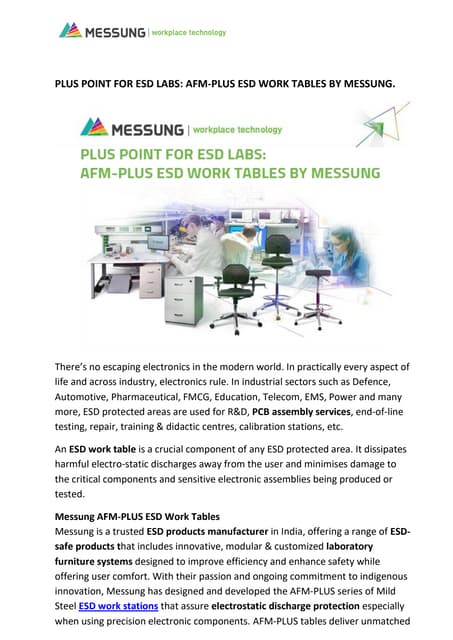 OPTIMISE YOUR ESD WORKPLACE WITH MESSUNG | PPT