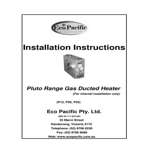 Pluto Installation Manual | PDF