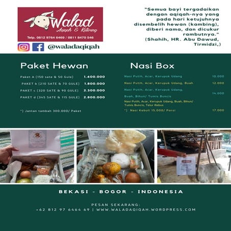 Price List walad Aqiqah | PDF