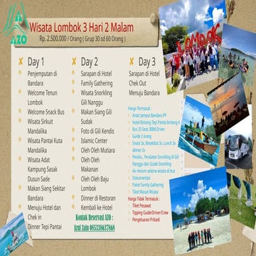 PL wisata 3 Day 2 night in Lombok City.pptx