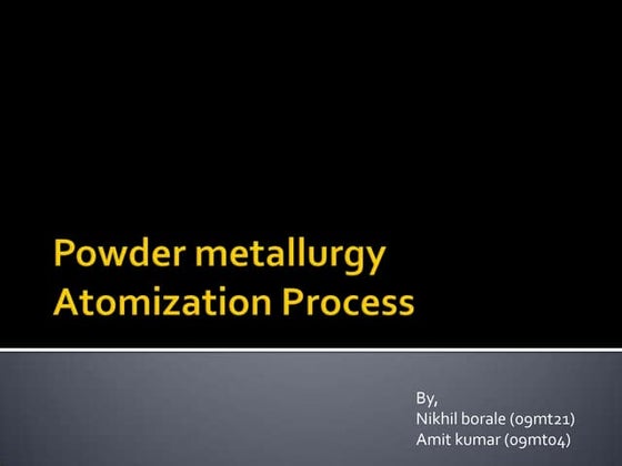 Lecture 06; atomization by Dr. Salma Amir | PPT